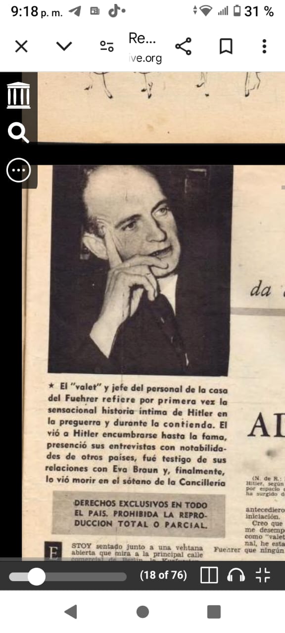 Así recordó, Heinz Linge, del círculo íntimo de Hitler sus últimos ...